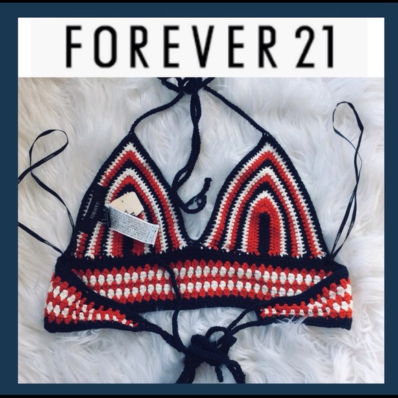 Forever 21 | Tops | Nwt F2 Crochet Triangle Top | Poshmark